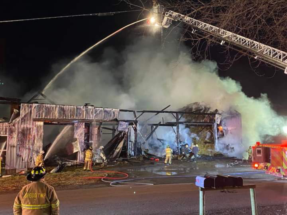 Centre Hall barn destroyed in afternoon blaze | News, Sports, Jobs ...